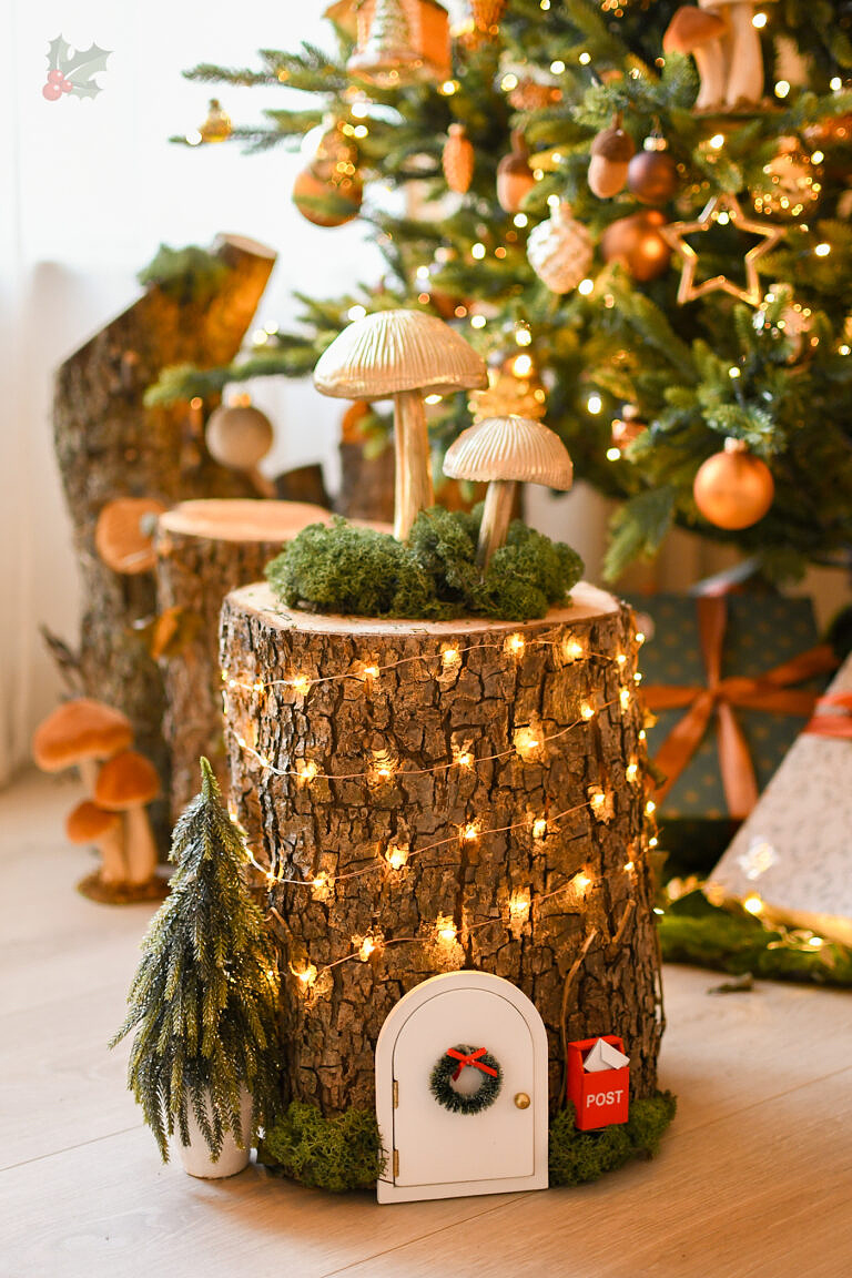DIY | Kerst kabouterhuisje op een boomstam - Christmaholic.nl