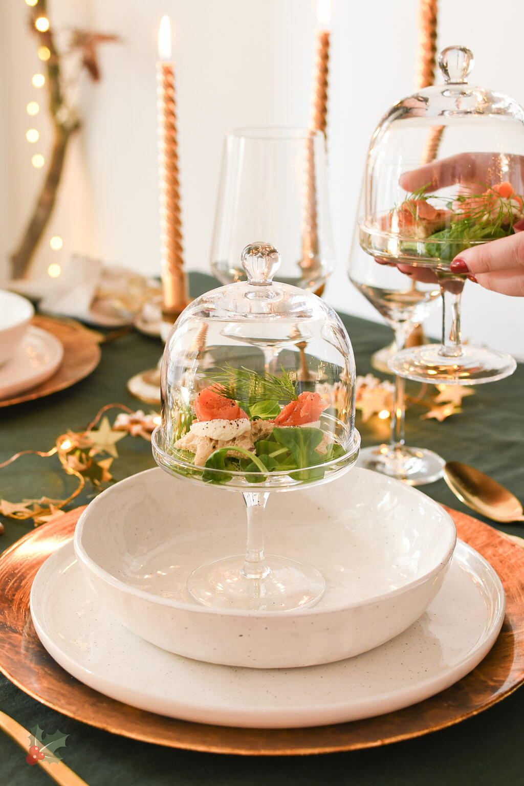 Kerstdiner | gerechtje onder een klein stolpje - Christmaholic.nl